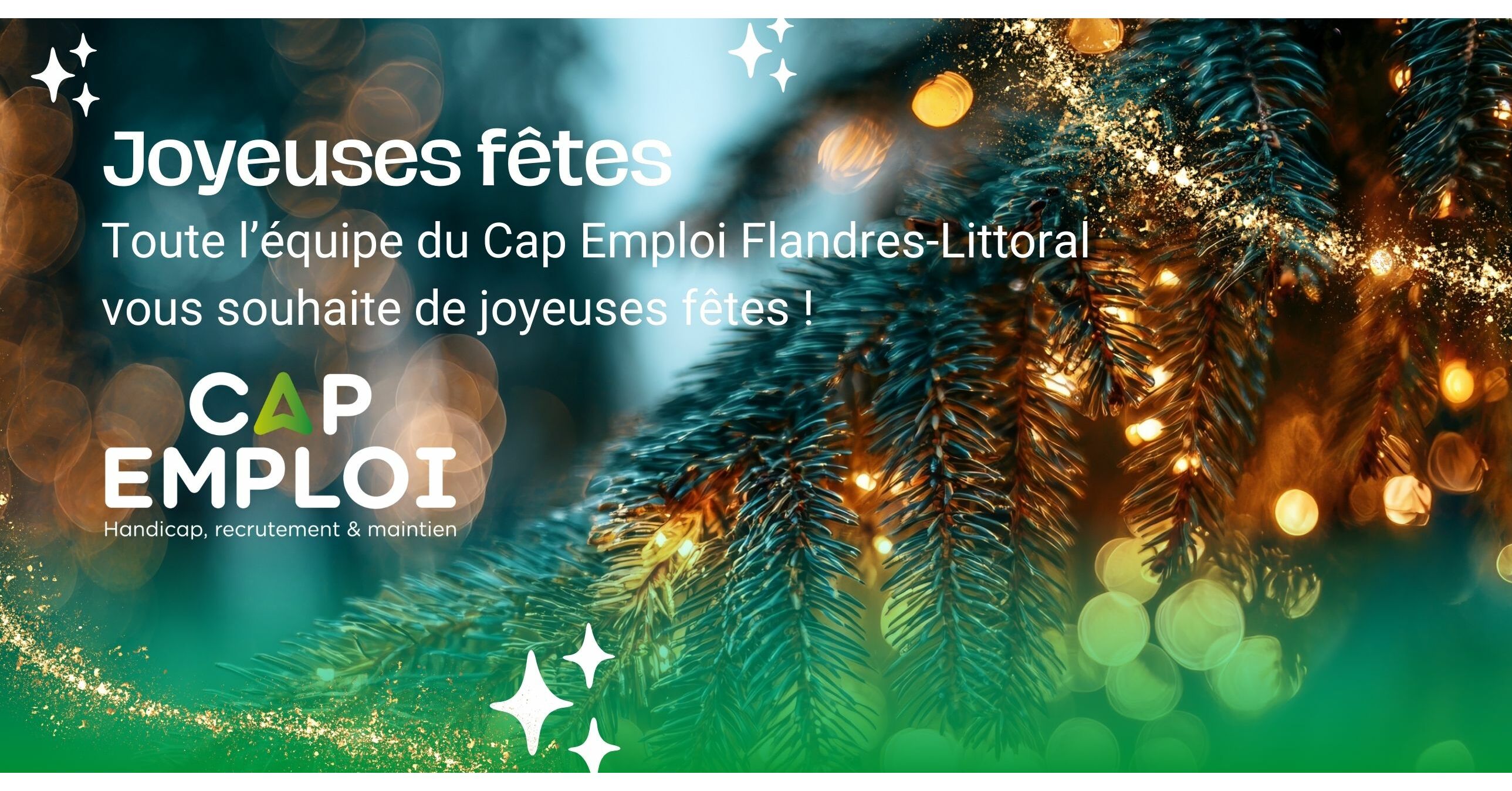 Joyeuses fêtes de fin d'année - Cap emploi 59-62 Flandres littoral